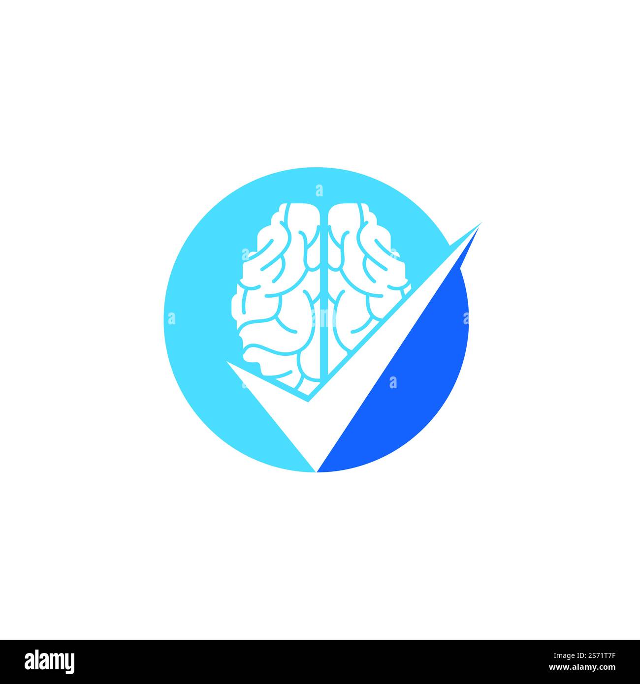 Brain check vector logo design. Brain and tick icon logo Stock Vector ...