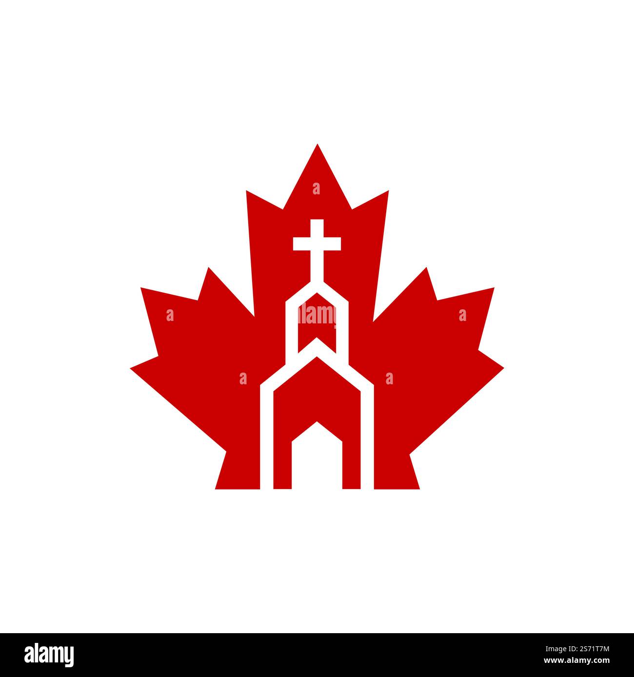 Canadian church vector logo design. Maple church icon logo design Stock ...