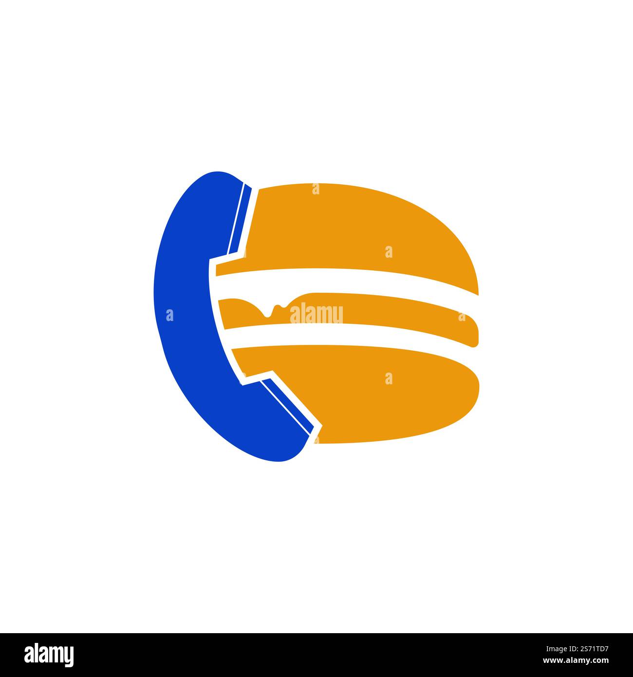 Food call logo design. Burger delivery logo concept. Hamburger and ...