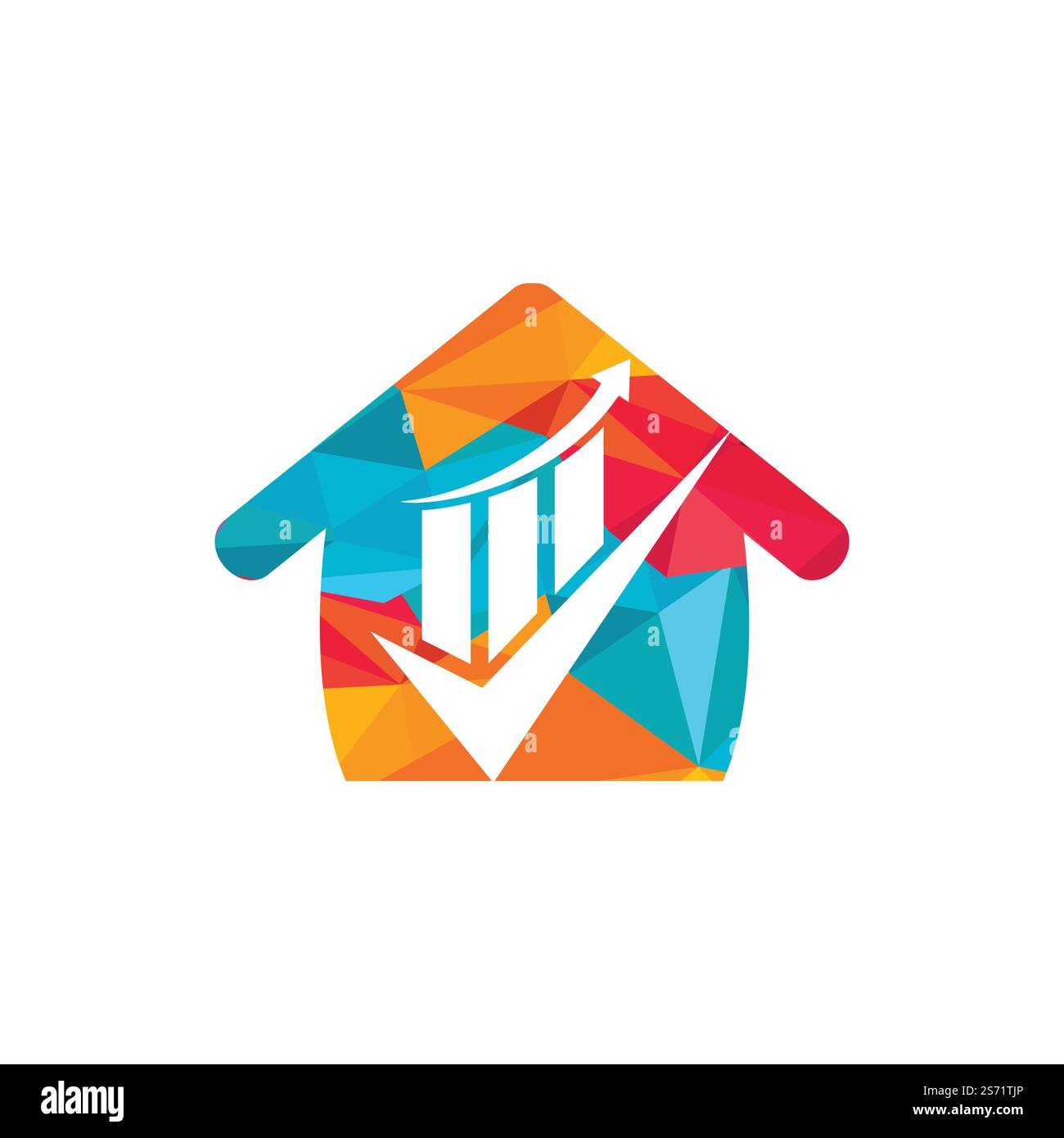 Stats check vector logo design template. Check mark for accounting ...