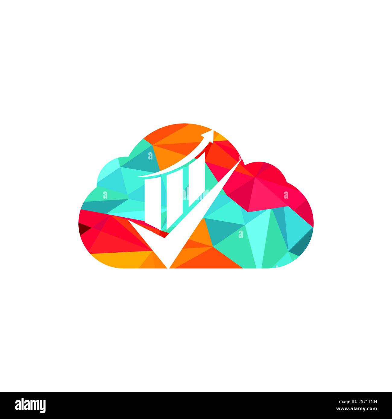 Stats check vector logo design template. Check mark for accounting ...