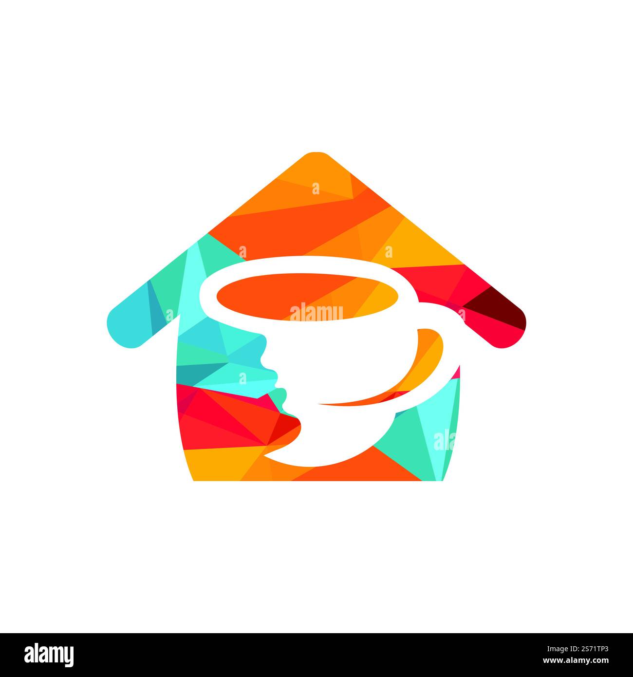 Coffee cup with women face logo vector. Coffee shop logo design Stock ...