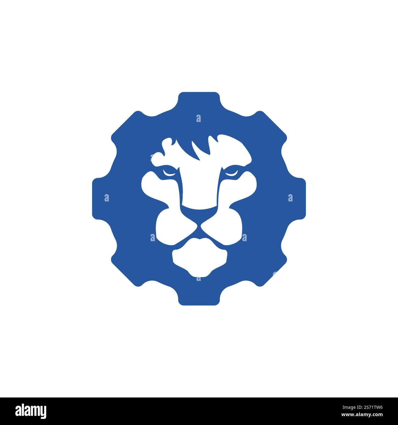 Creative lion gear vector logo design. Lion tech logo concept Stock Vector Image & Art - Alamy