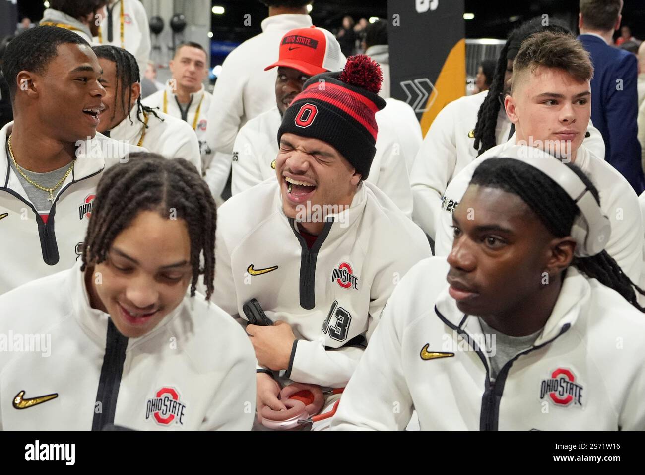 Ohio State cornerback Miles Lockhart laughs during media day ahead of ...