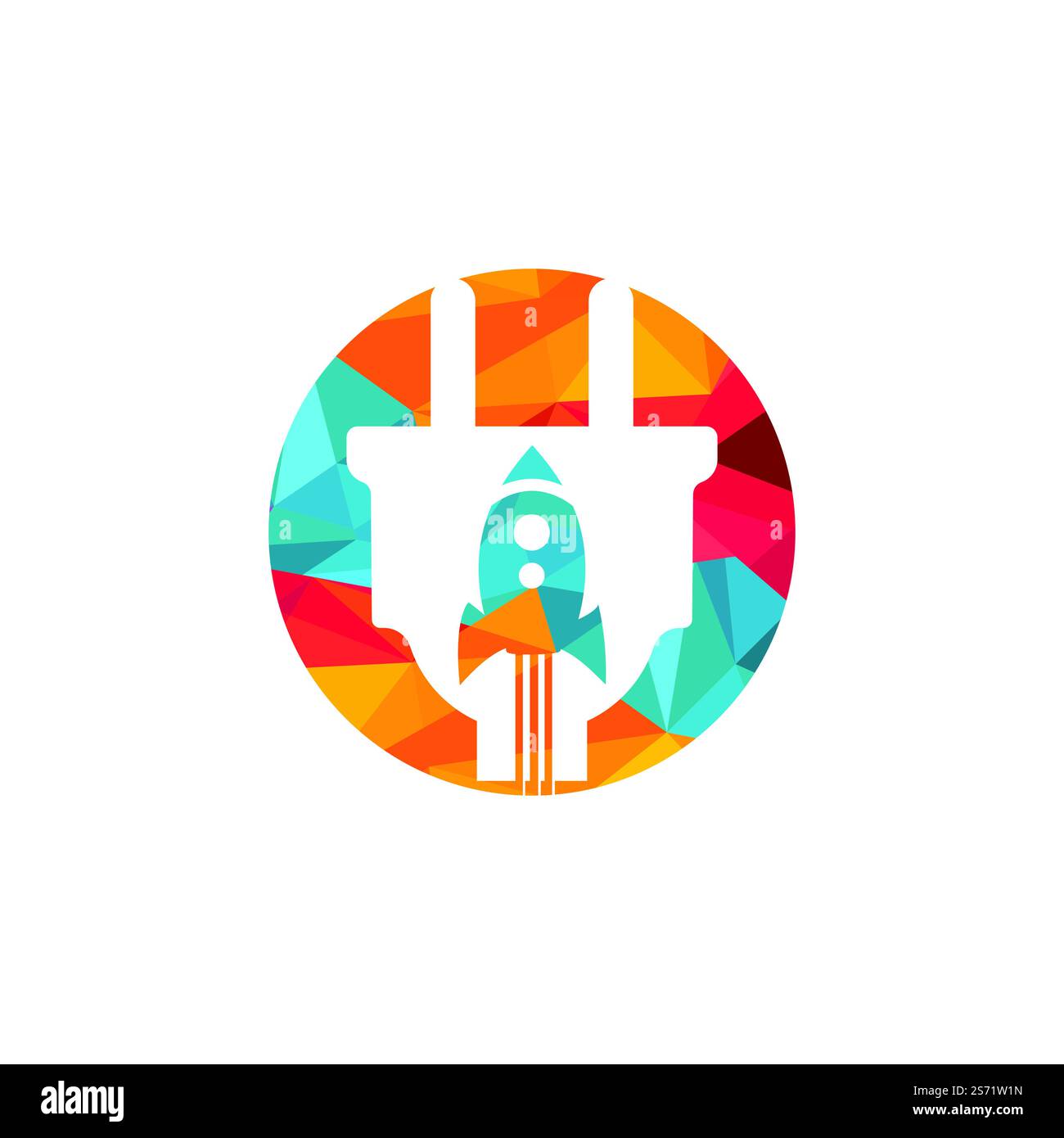 Electric plug and rocket vector logo design. Fast charging logo design ...