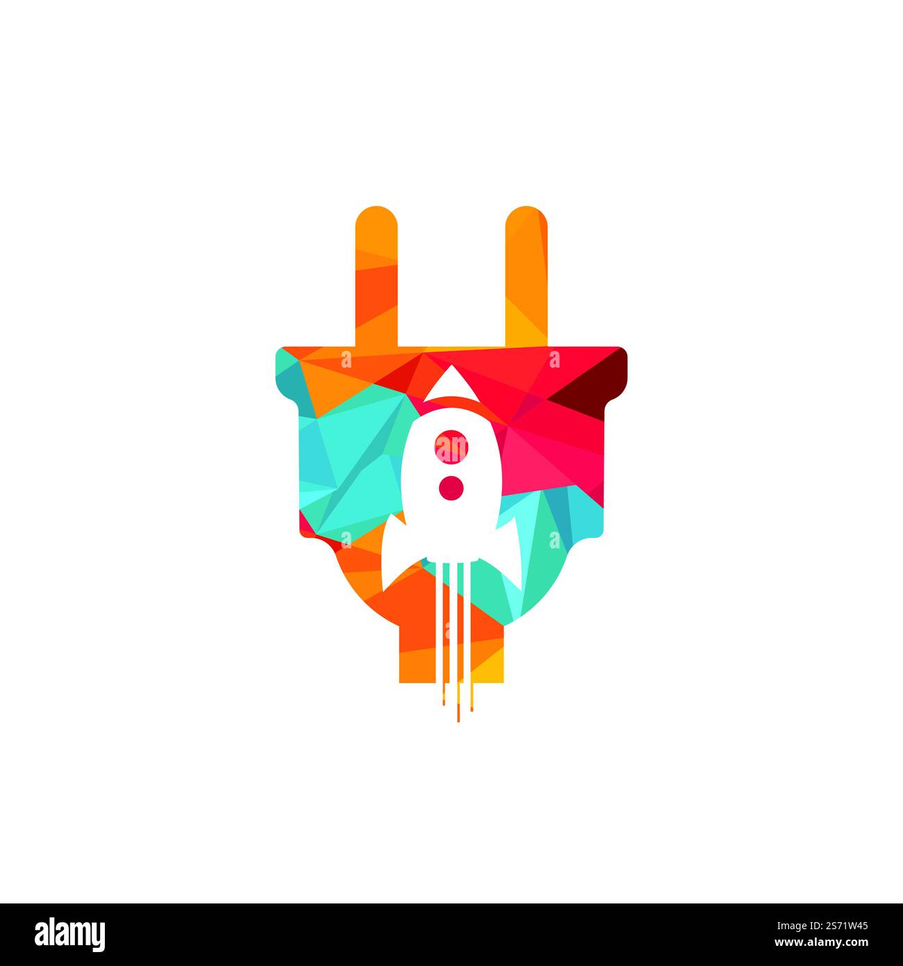 Electric plug and rocket vector logo design. Fast charging logo design ...