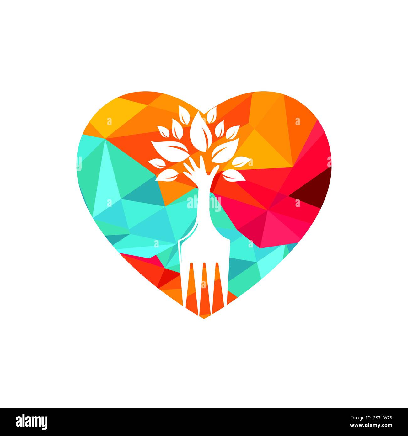 Fork hand tree vector logo design. Restaurant and farming logo concept ...