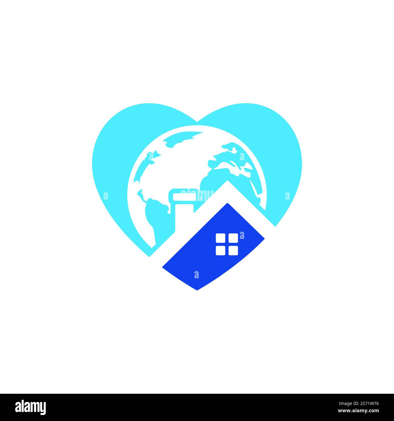 Global home vector logo design template. World house vector logo design ...