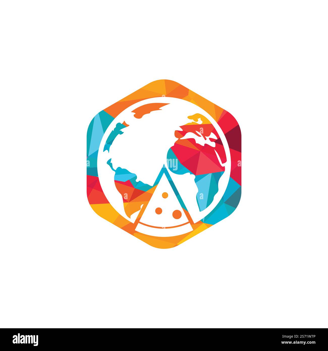 Pizza Planet vector logo design. Unique pizzeria logotype design ...