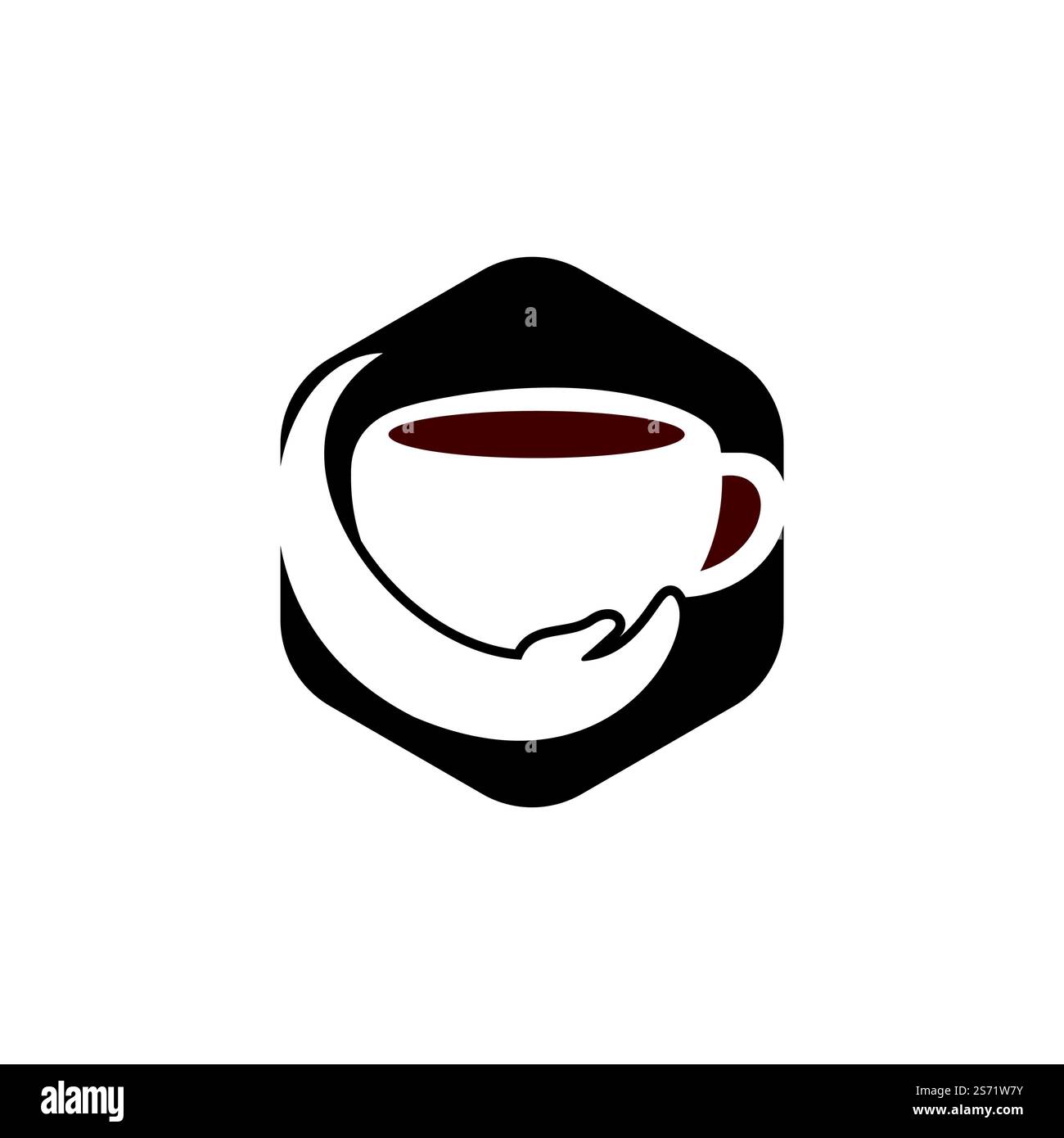 Coffee care vector logo design. Coffee cup and hand icon design Stock ...