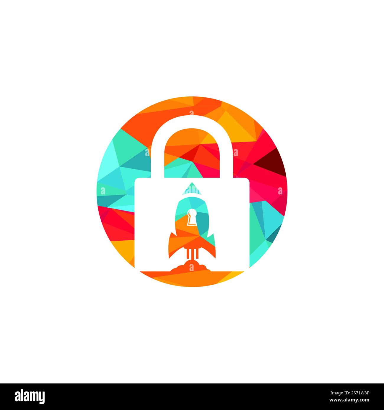Padlock rocket vector logo design. Security rocket logo concept Stock ...
