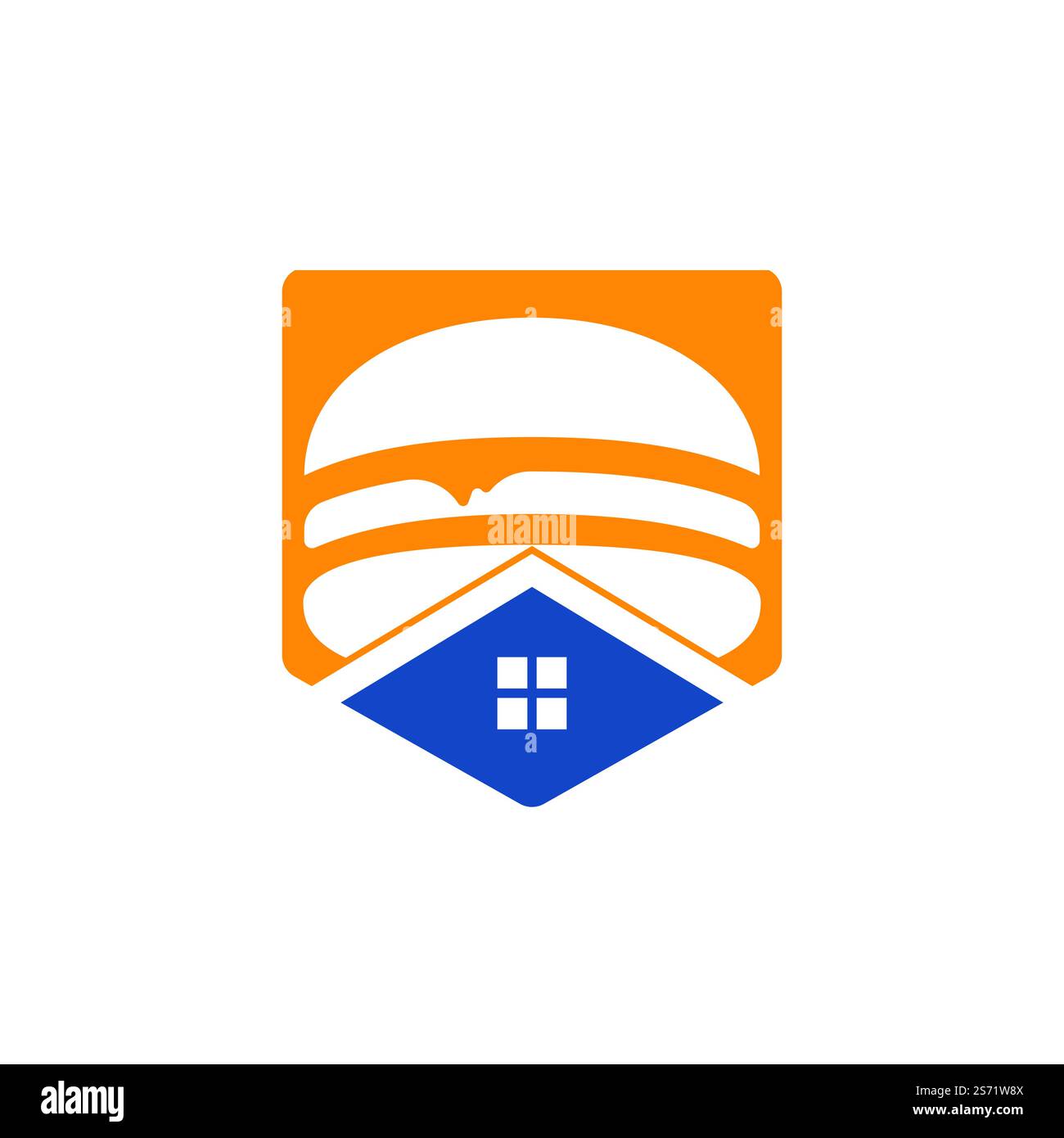 Burger house vector logo design. American classic burger house logo ...