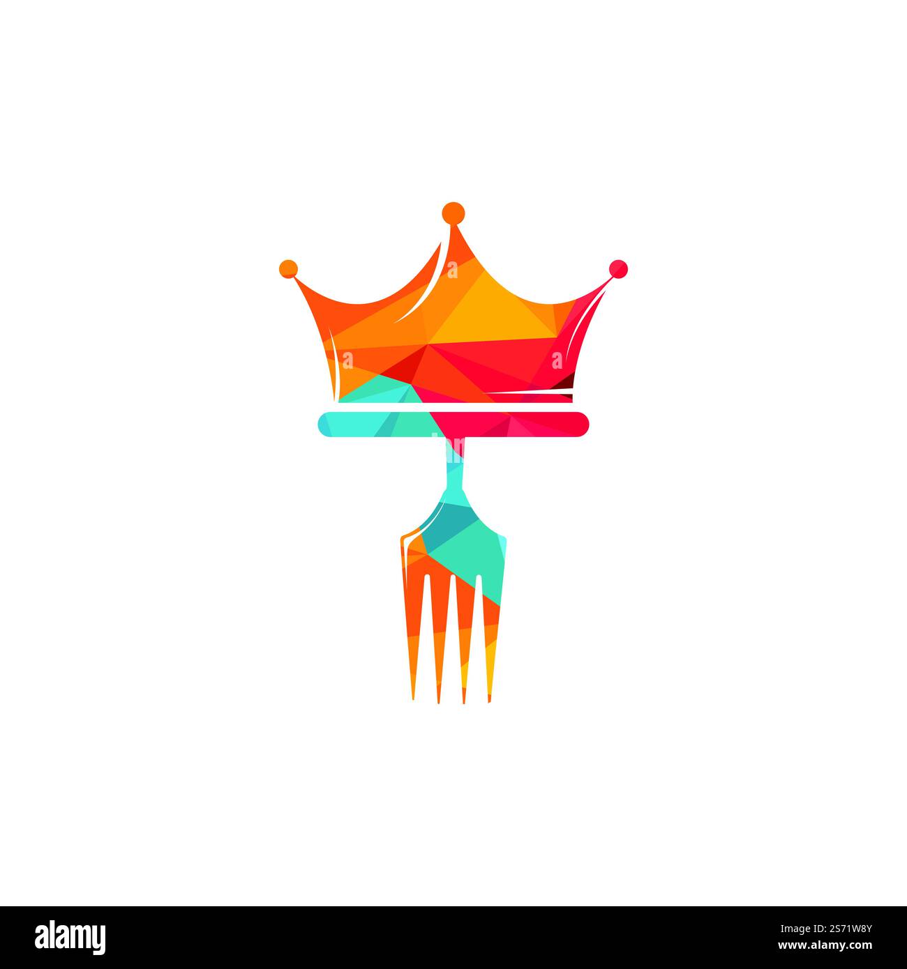 King Food vector logo design. Fork with crown for Restaurant logo ...