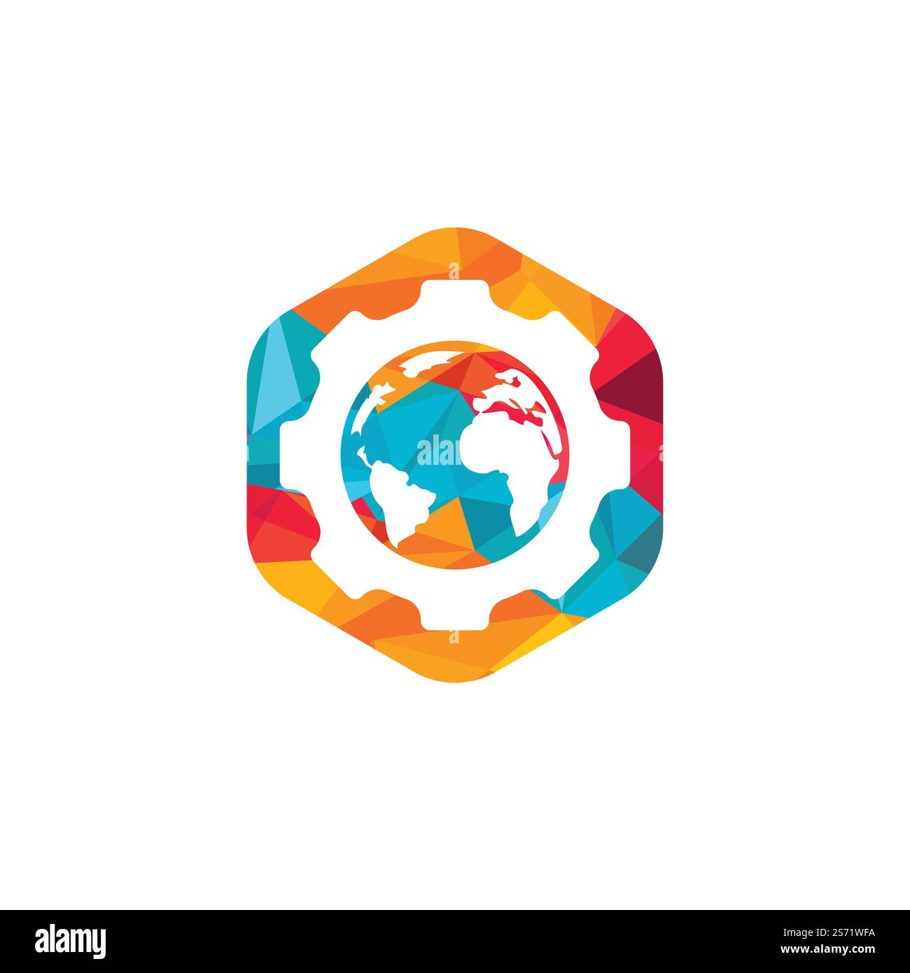 Gear global vector logo design. Gear planet icon logo design element ...