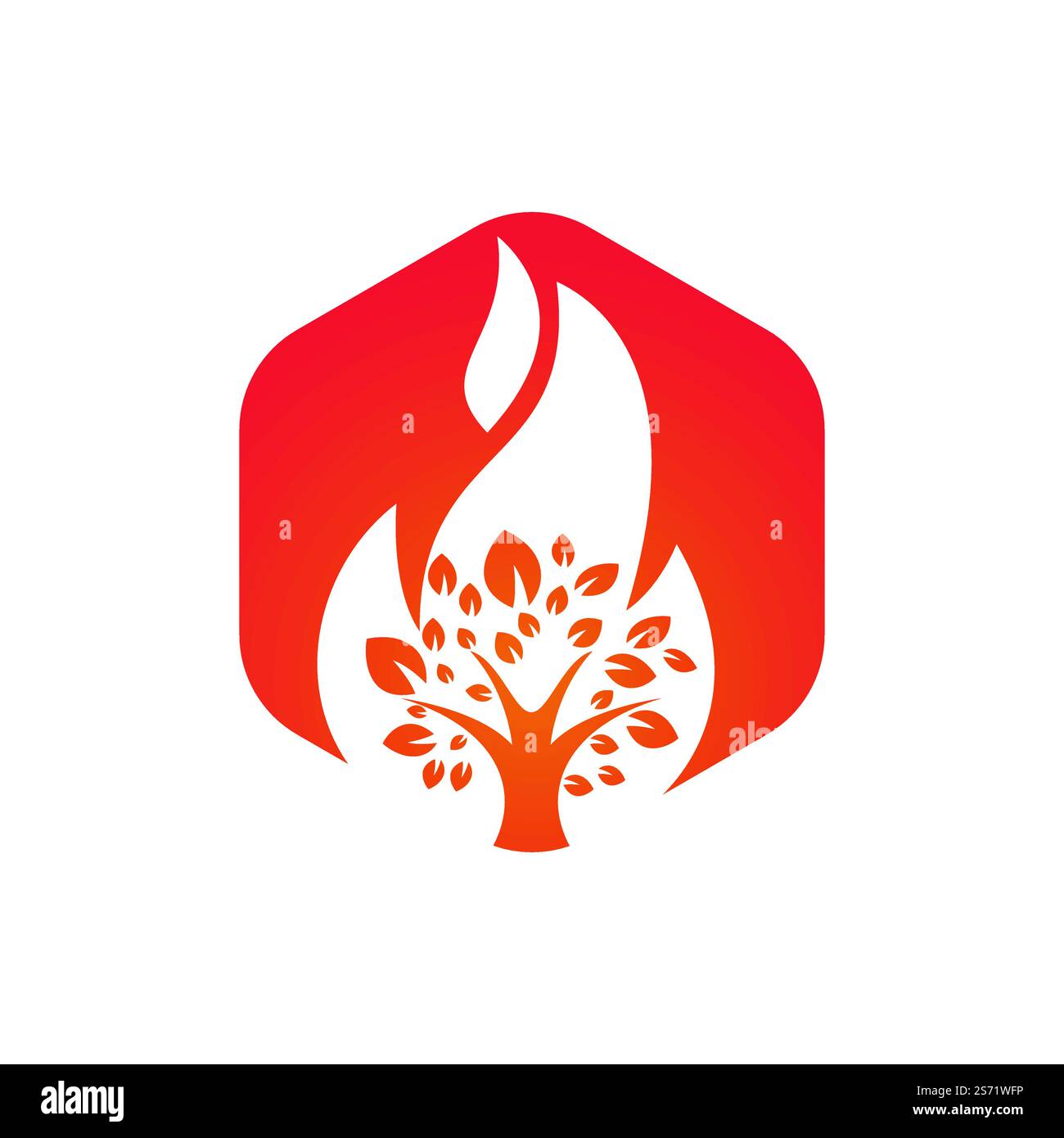 Fire Tree vector logo design template Stock Vector Image & Art - Alamy