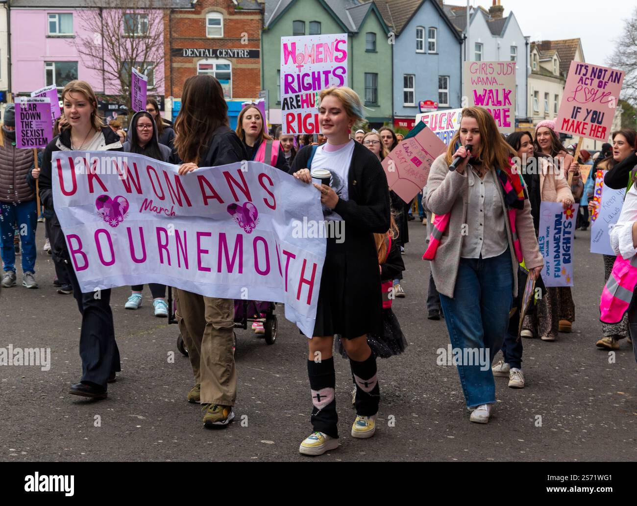 Bournemouth, Dorset, UK. 18th January 2025. Women’s Rights March takes ...