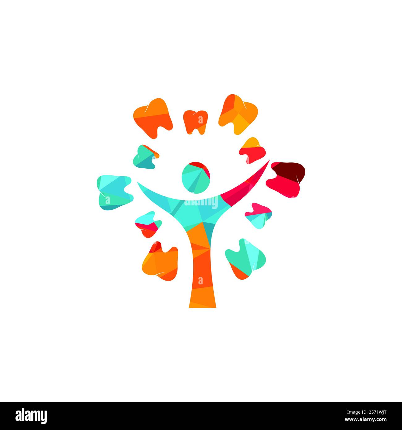 Dental clinic vector design template. Illustration tree icon with tooth ...