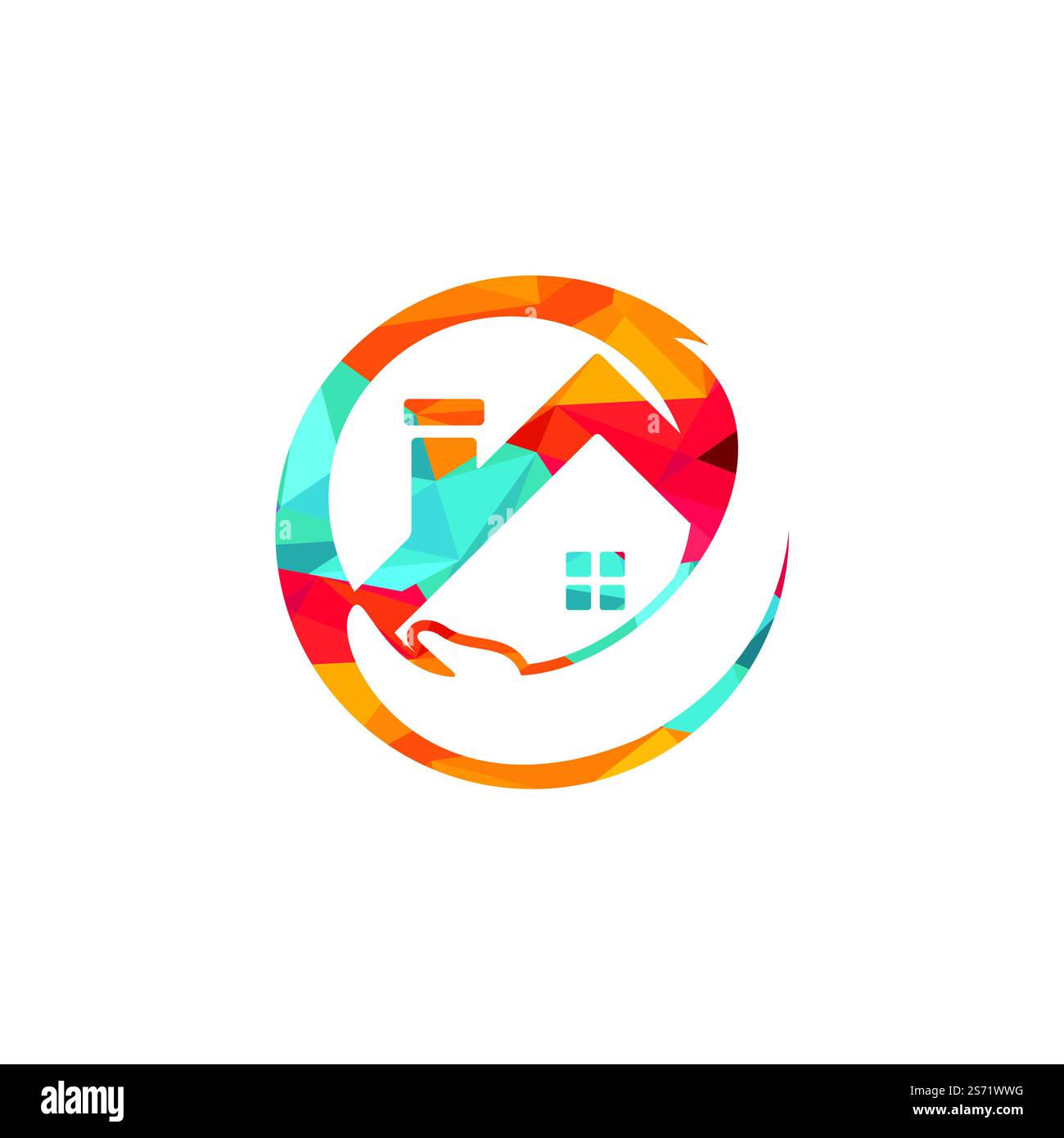 Home care vector logo design. Property care, Home and Real estate logo ...