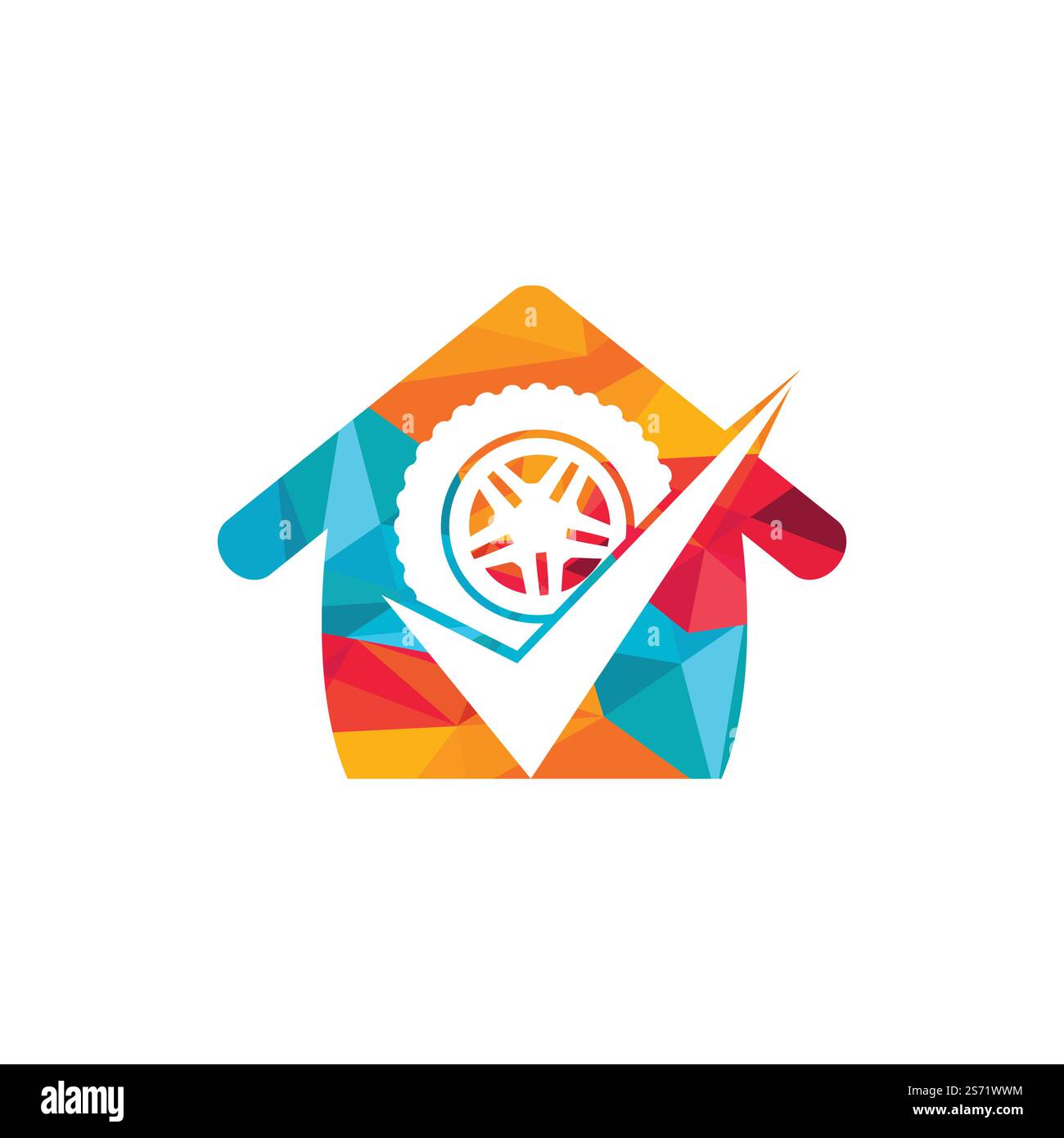 Tire check vector logo design. Tire and tick icon concept Stock Vector ...