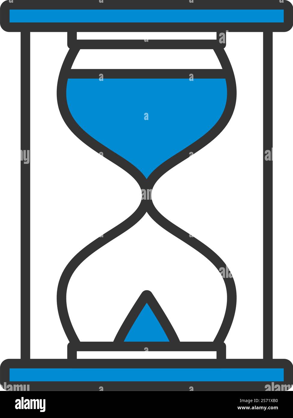 Hourglass Icon. Editable Bold Outline With Color Fill Design. Vector ...