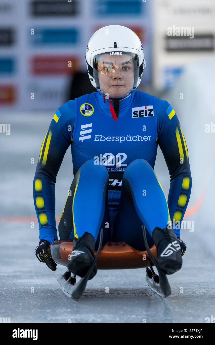 Yulianna Tunytska (UKR). Ebersp?cher FIL Rodel Weltcup, 1. Lauf ...