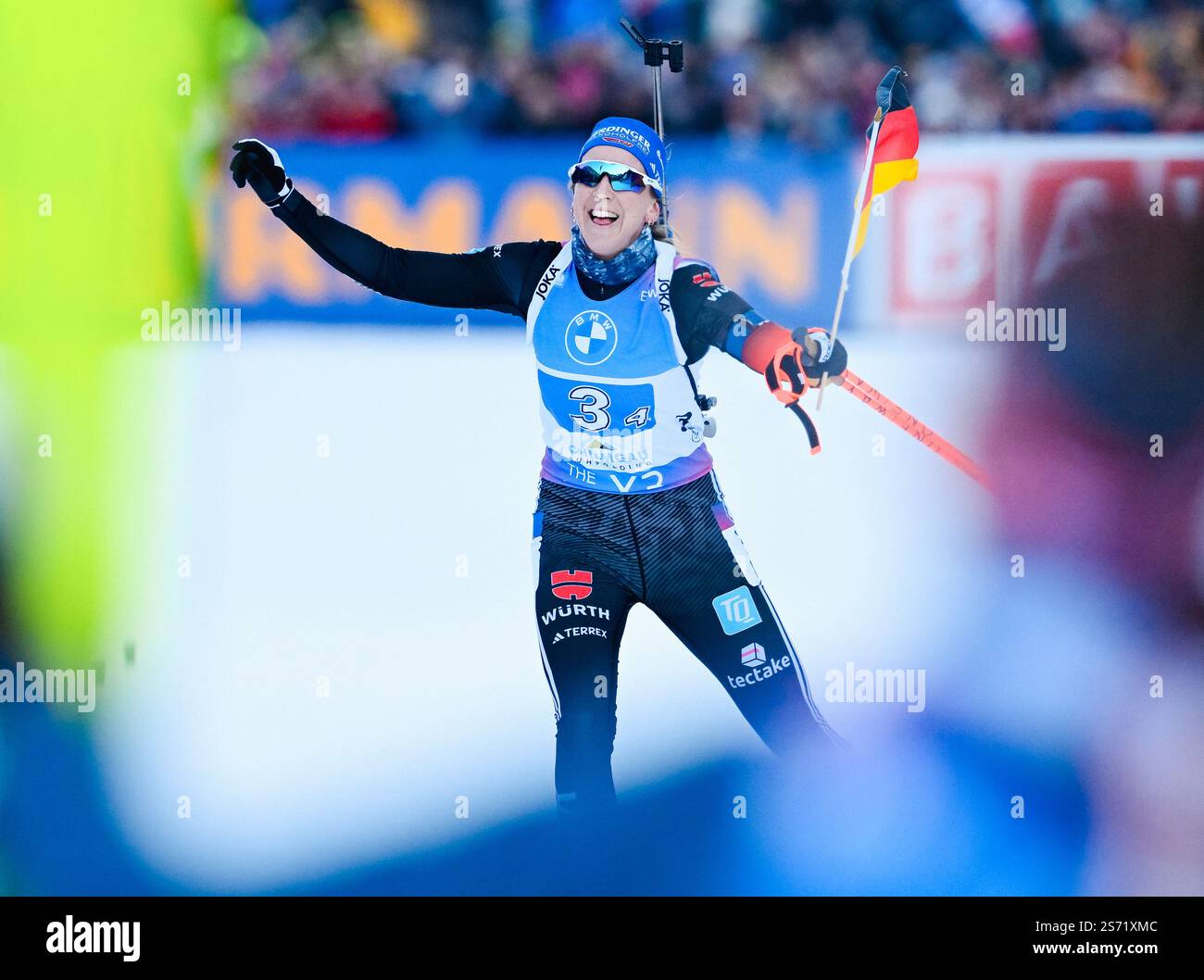 Ruhpolding, Germany. 18th Jan, 2025. Biathlon: World Cup, relay 4 x 6 ...