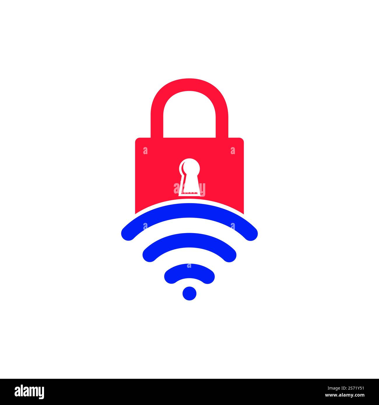 Padlock logo with signal vector design. Safe and signal symbol or icon ...