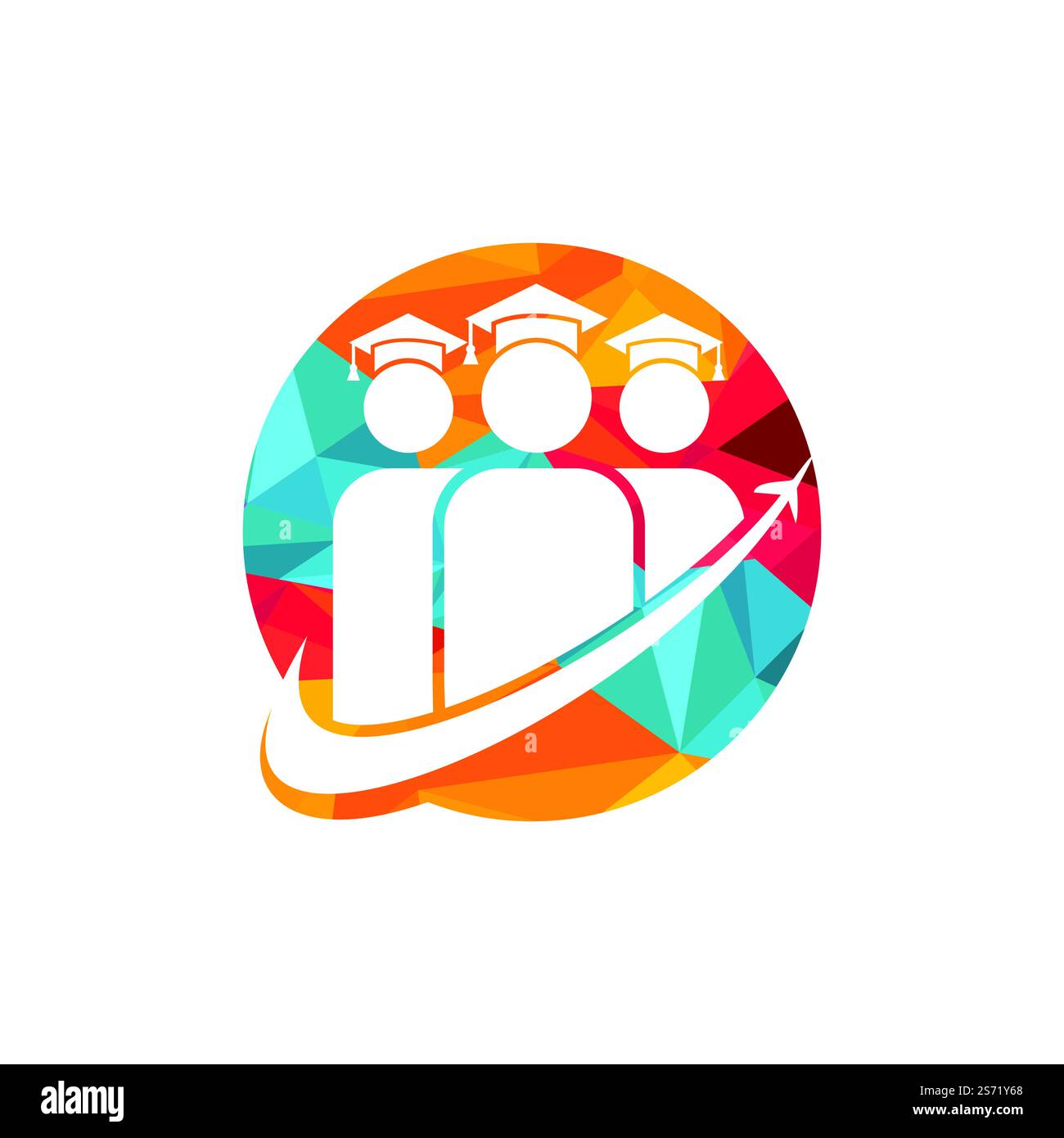 Students traveler vector logo template. Education and travel logo ...