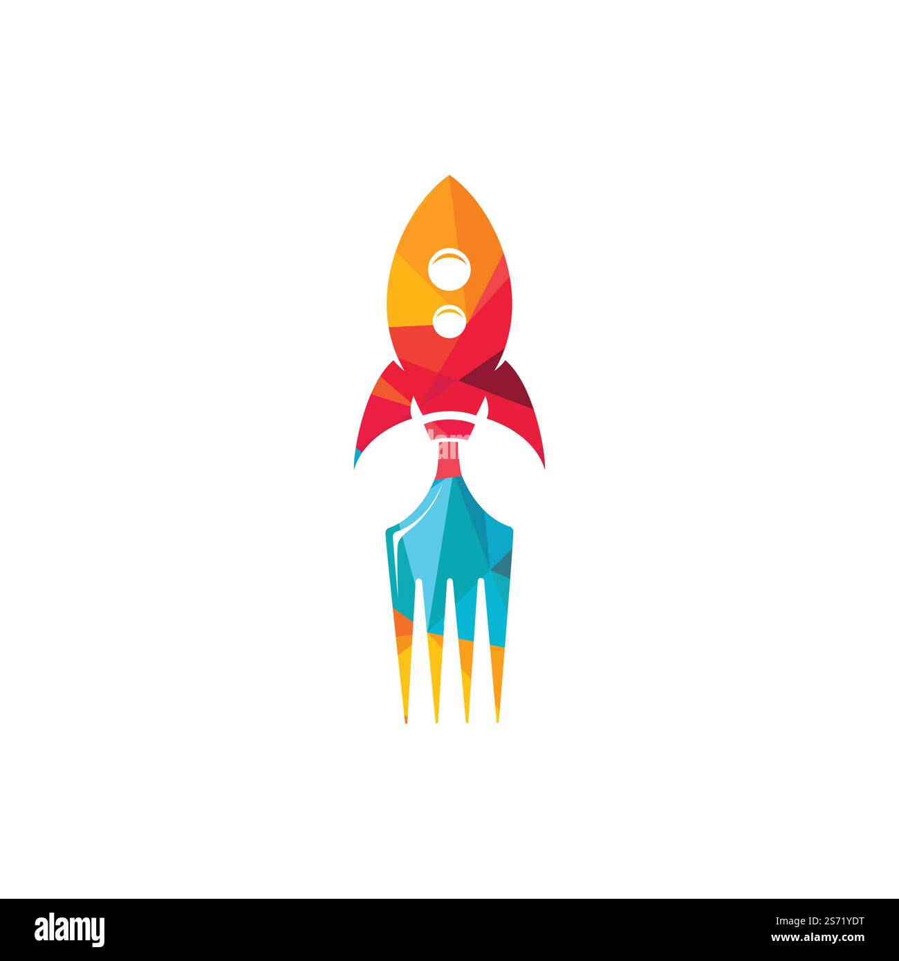 Rocket food logo design illustration. Fast food delivery logo template ...