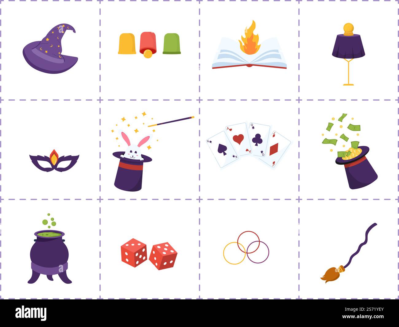 Magician Illusionist Conjuring Tricks and Waving a Magic Wand above his ...