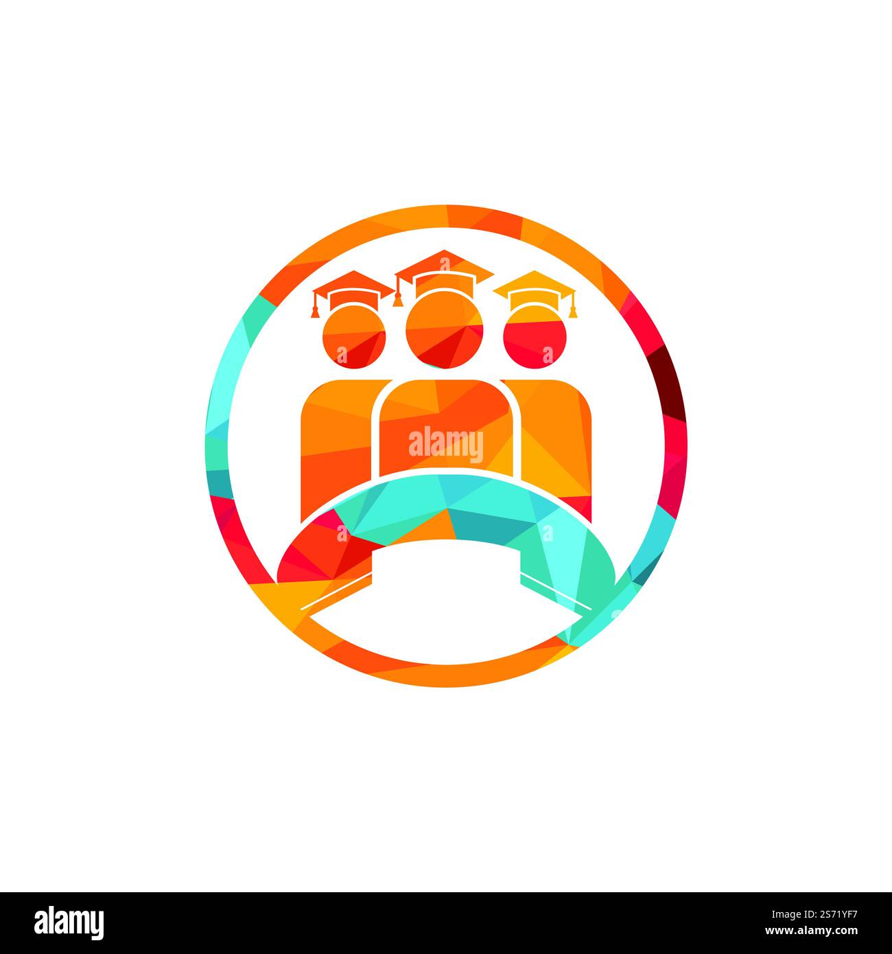 Student Call vector logo design template. Students and handset icon ...