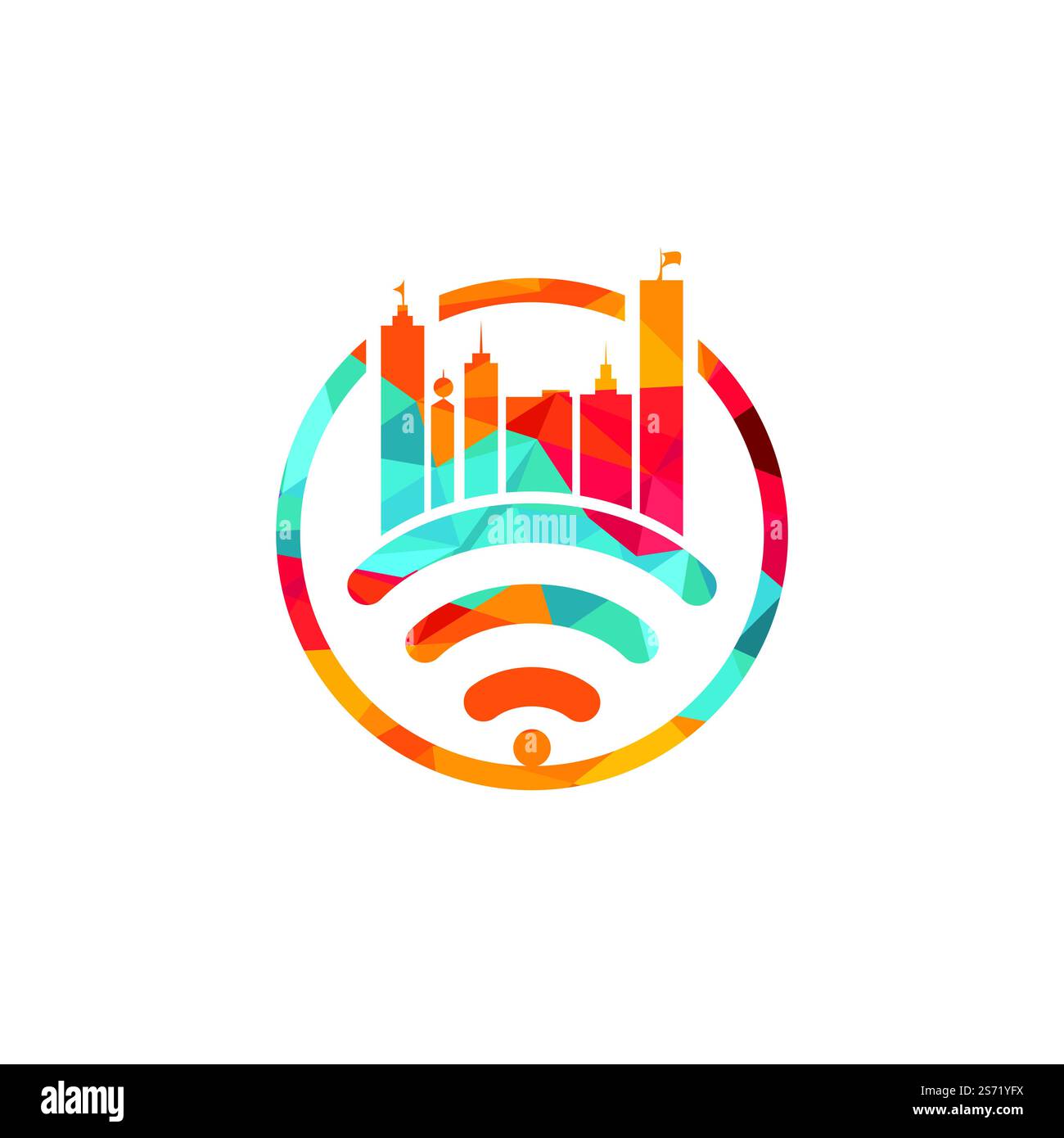 Smart city tech vector logo design. City Internet logo design concept ...