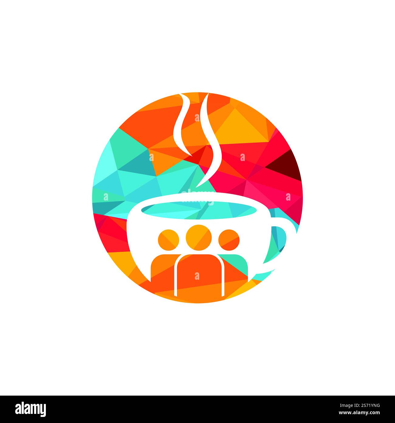 Coffee people vector logo design. Cafe or restaurant symbol Stock ...