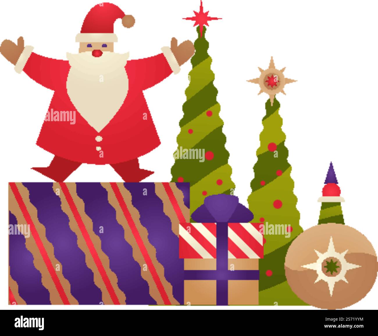 Christmas presents on winter Cut Out Stock Images & Pictures - Alamy