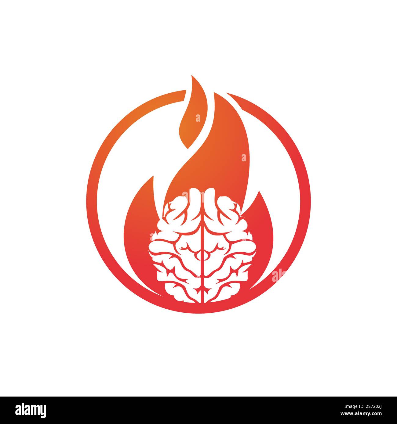 Fire brain vector logo design template Stock Vector Image & Art - Alamy