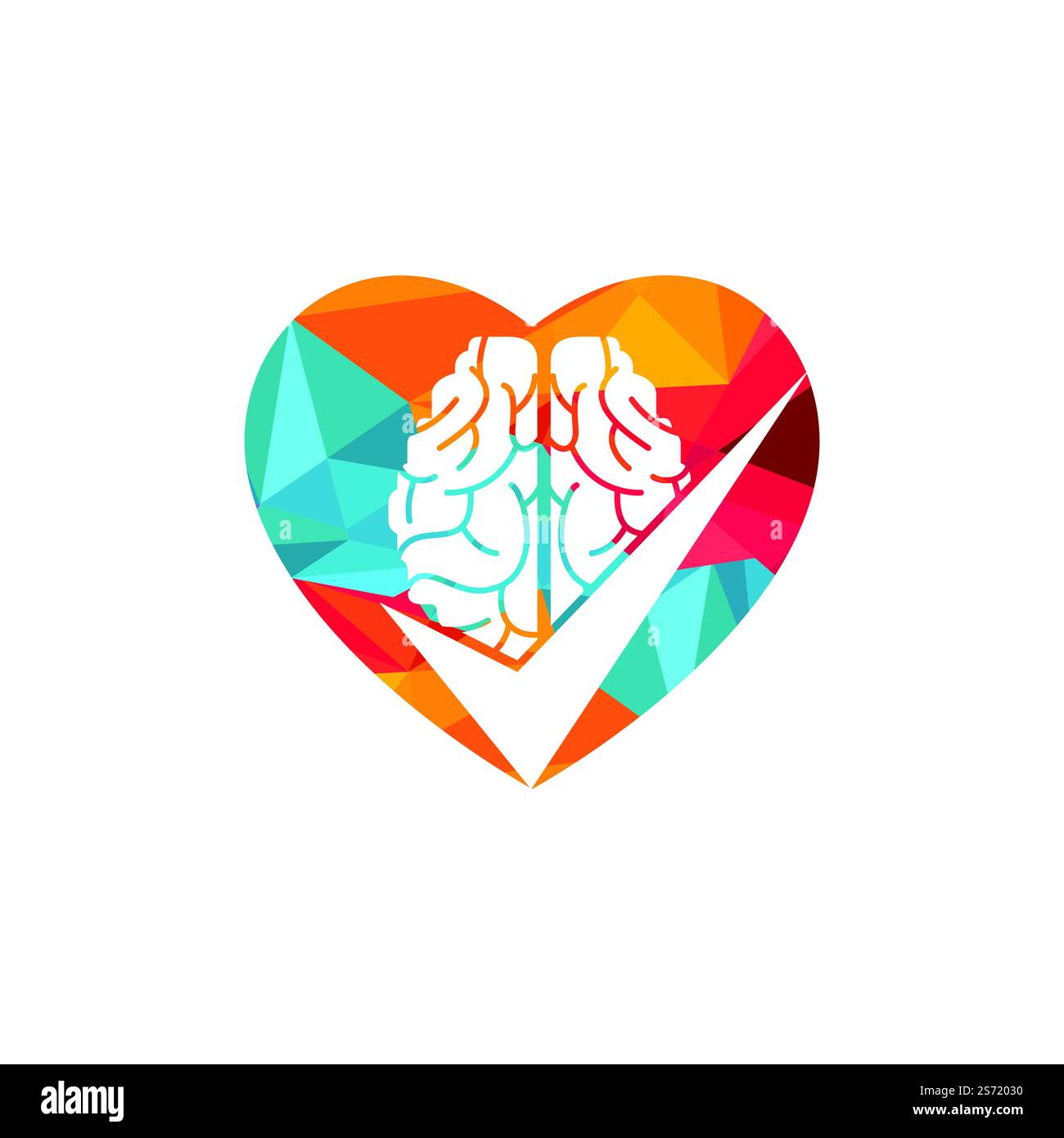 Brain check vector logo design. Brain and tick icon logo Stock Vector ...