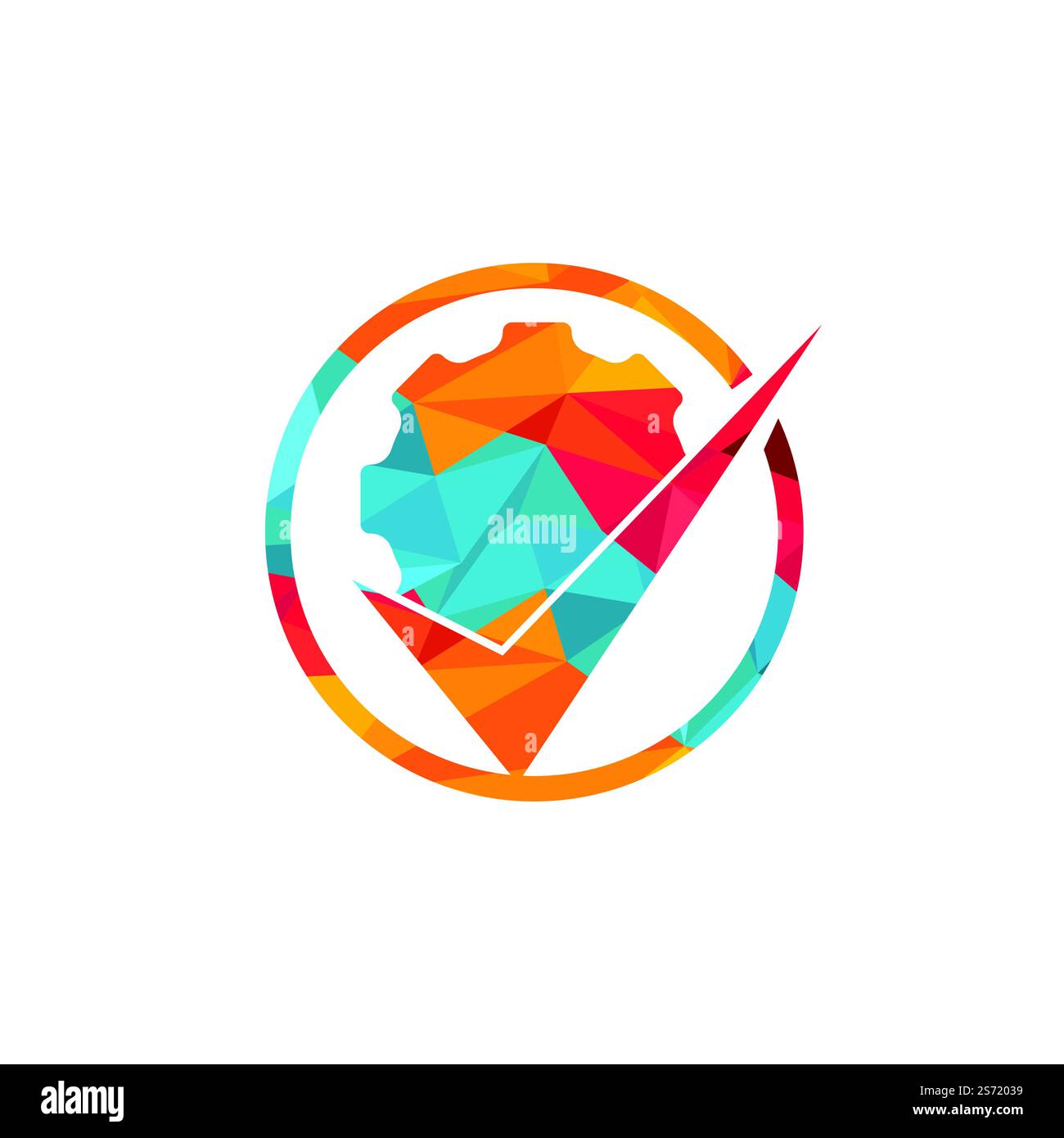 Check gear vector logo design. Checking logo concept design Stock ...
