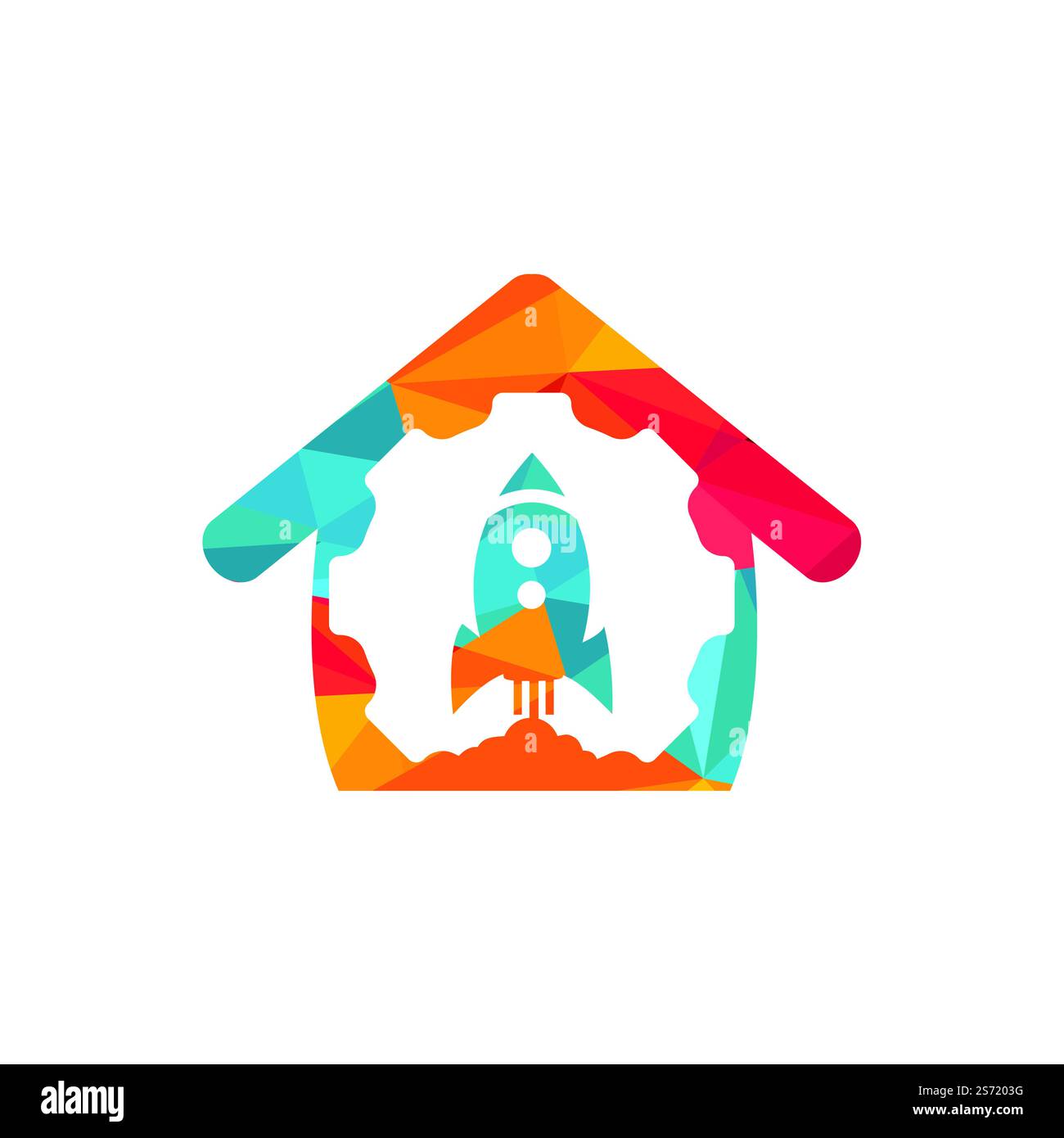 Rocket Gear vector logo design template Stock Vector Image & Art - Alamy