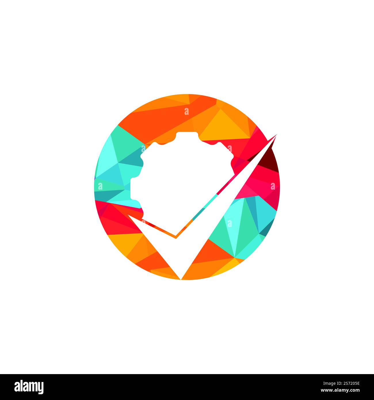 Check gear vector logo design. Checking logo concept design Stock ...