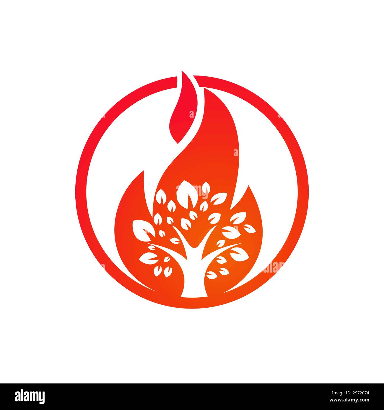 Fire Tree vector logo design template Stock Vector Image & Art - Alamy