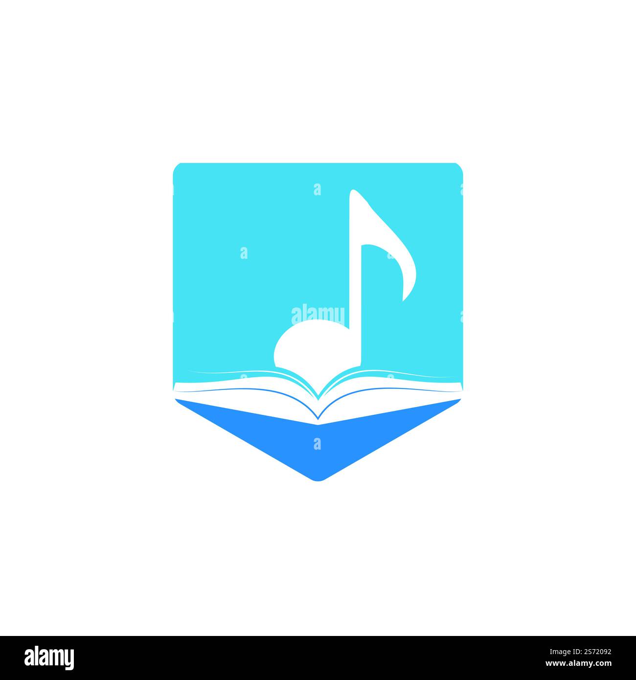 Music book vector logo design. Book and music note icon design Stock ...