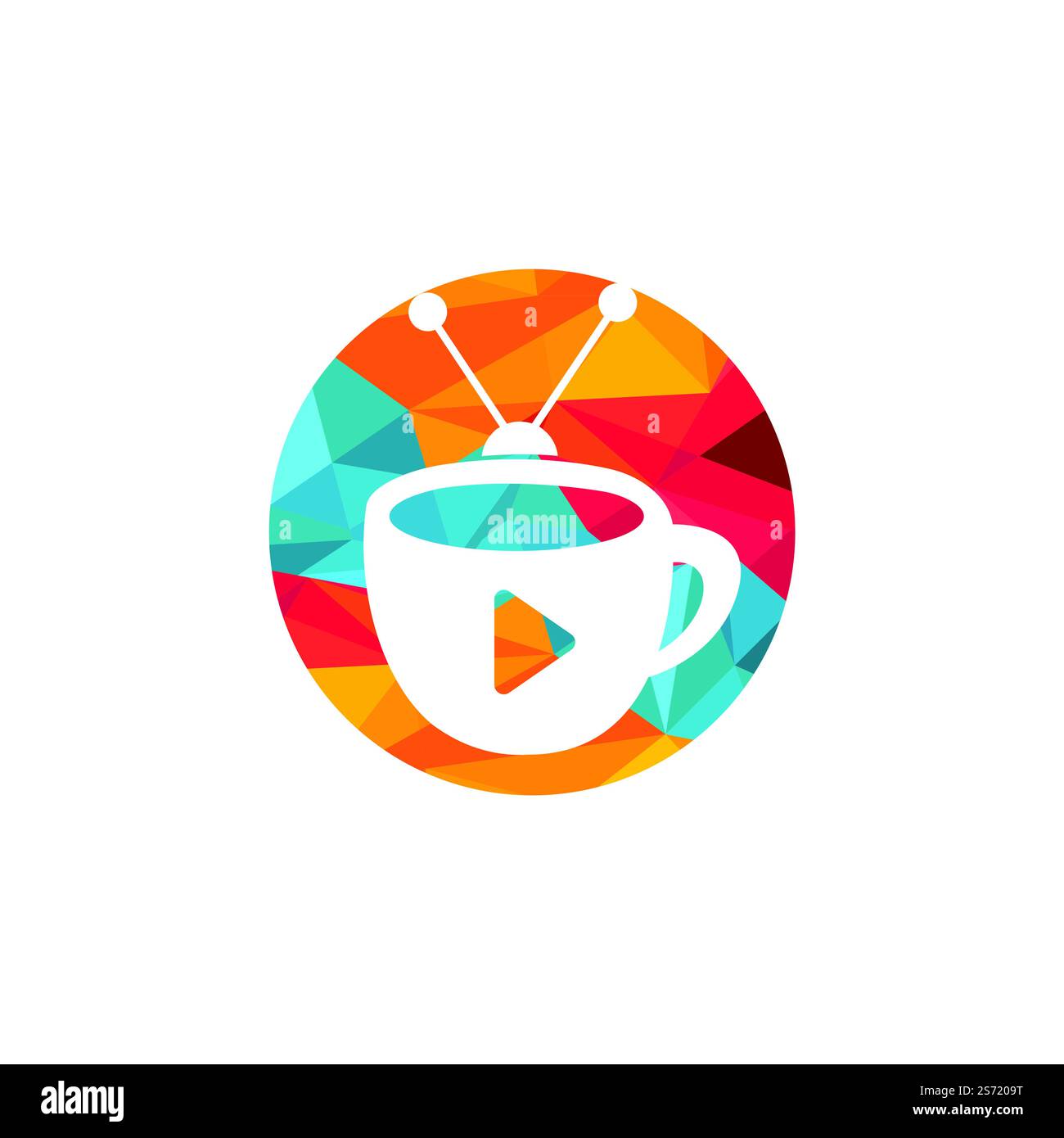 Coffee television vector logo design. Coffee mug and television icon ...