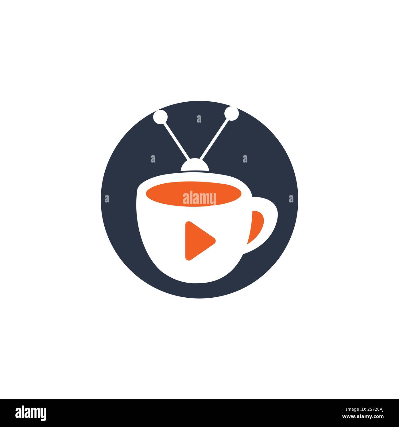 Coffee television vector logo design. Coffee mug and television icon ...