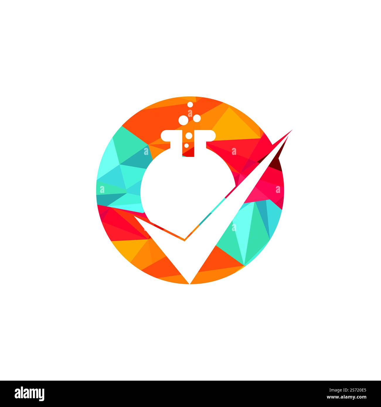 Lab Check vector logo design. Lab check verified logo vector icon ...