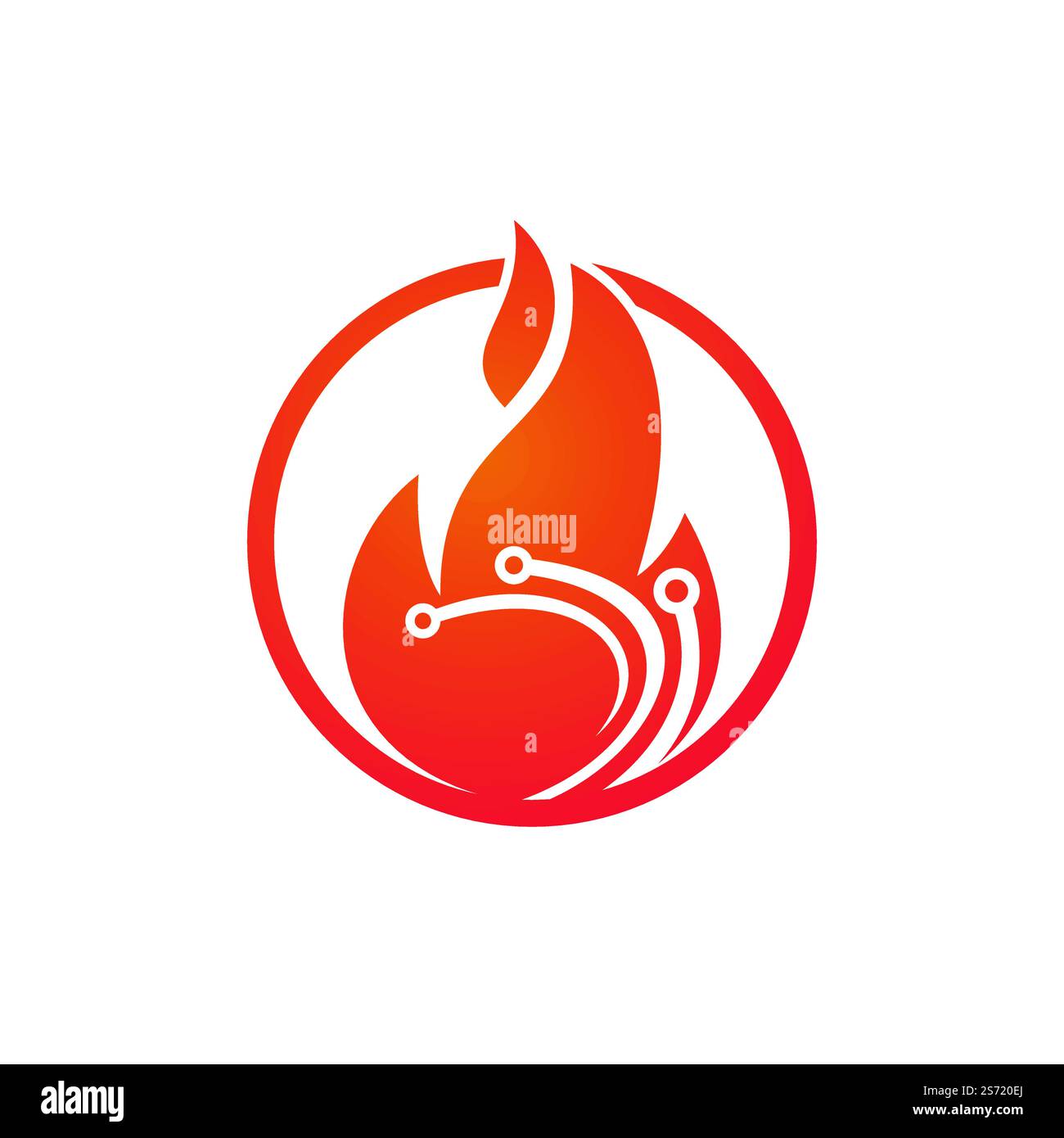 Hot Technology vector logo design. Fire and technology logo concept ...