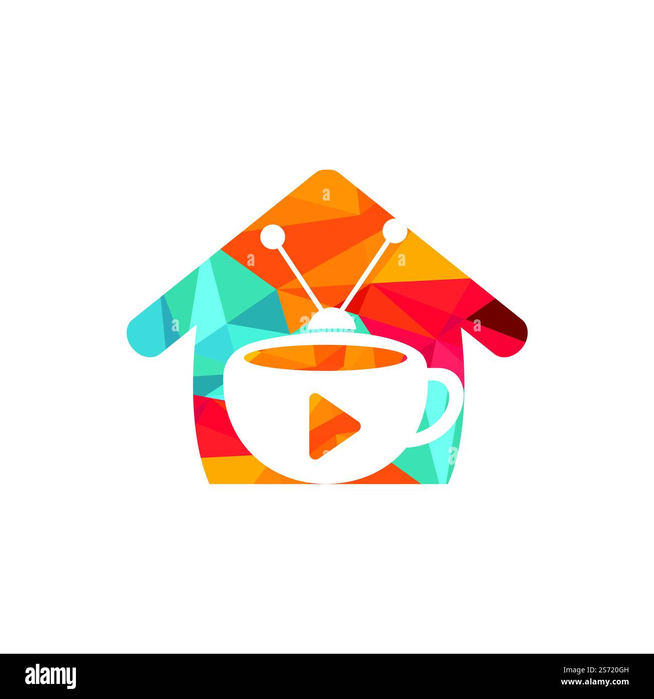 Coffee television vector logo design. Coffee mug and television icon ...