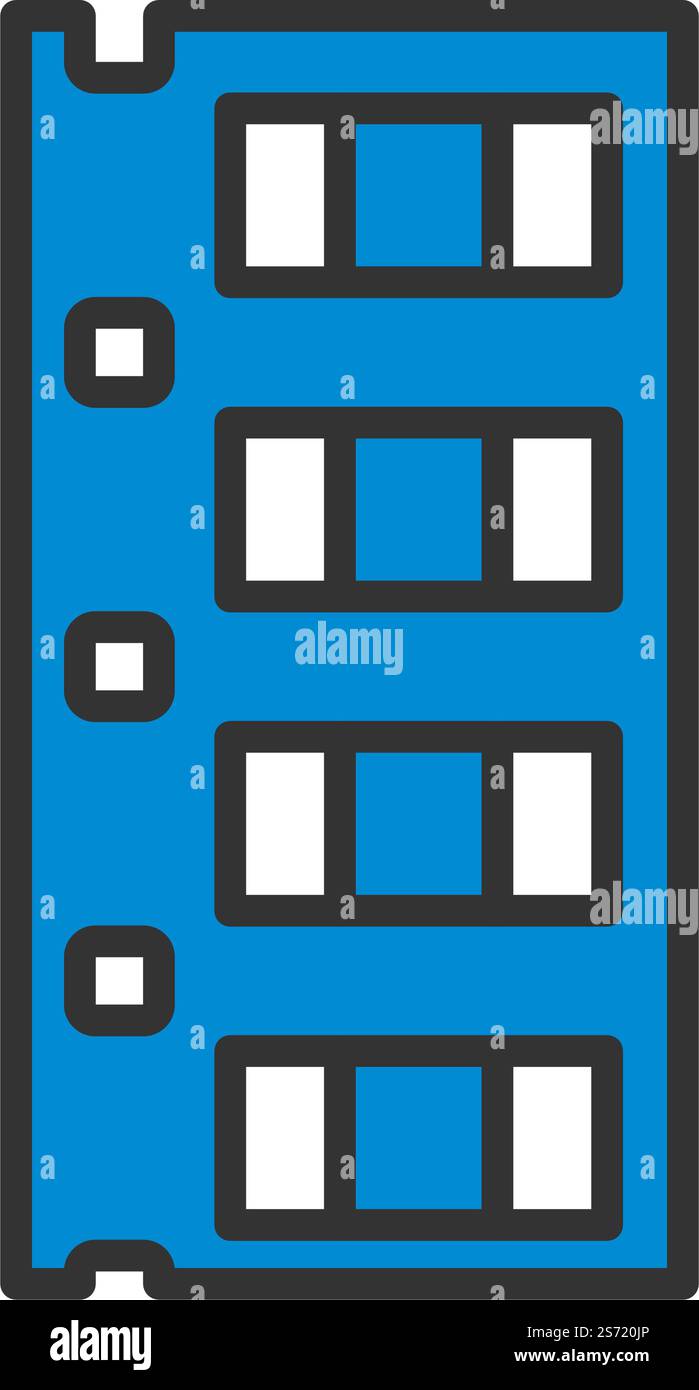 Diode Smd Component Tape Icon. Editable Bold Outline With Color Fill ...