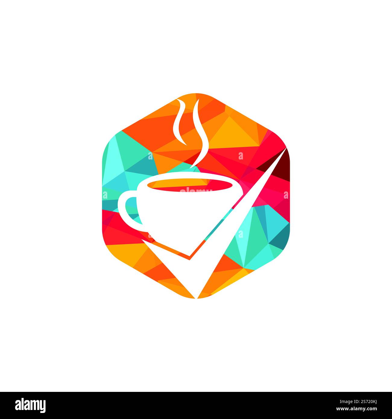 Coffee Check vector logo design. Coffee cup with a check mark Stock ...
