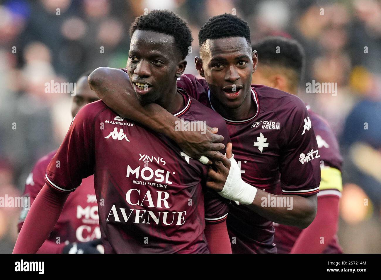 Metz, France. 18th Jan 2025. 18 Idrissa GUEYE (fcm) - 10 Pape Amadou ...