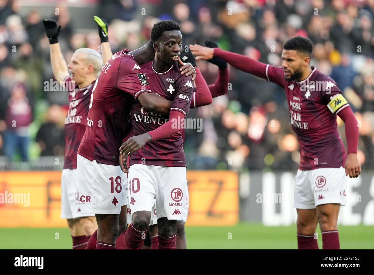 Metz, France. 18th Jan 2025. 10 Pape Amadou DIALLO (fcm) during the ...